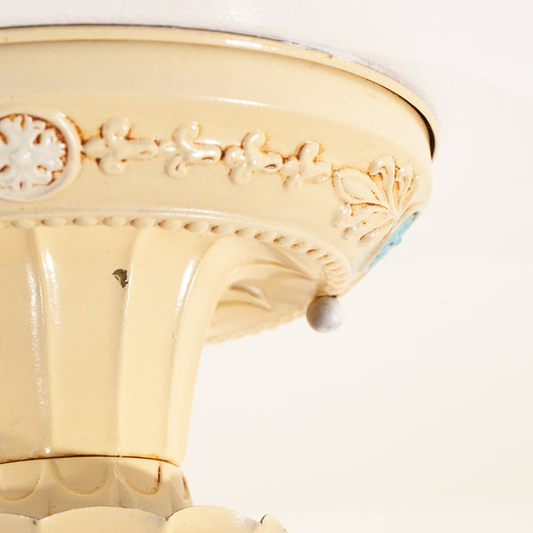 Single Socket Yellow Pressed Metal Ornate Ceiling Fixture - Hippo ...